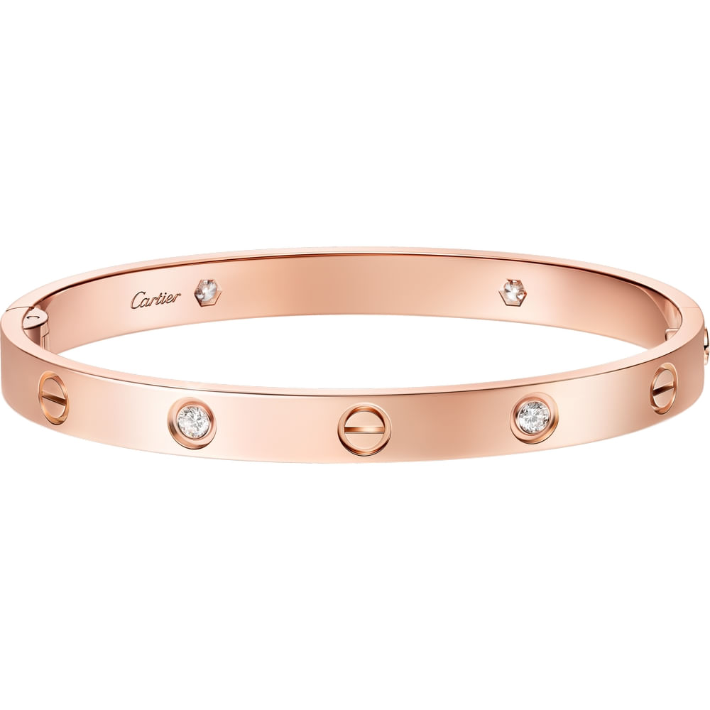 B6082017 PULSEIRA LOVE, MODELO CLÁSSICO, 4 DIAMANTES, FECHO COM UM ...